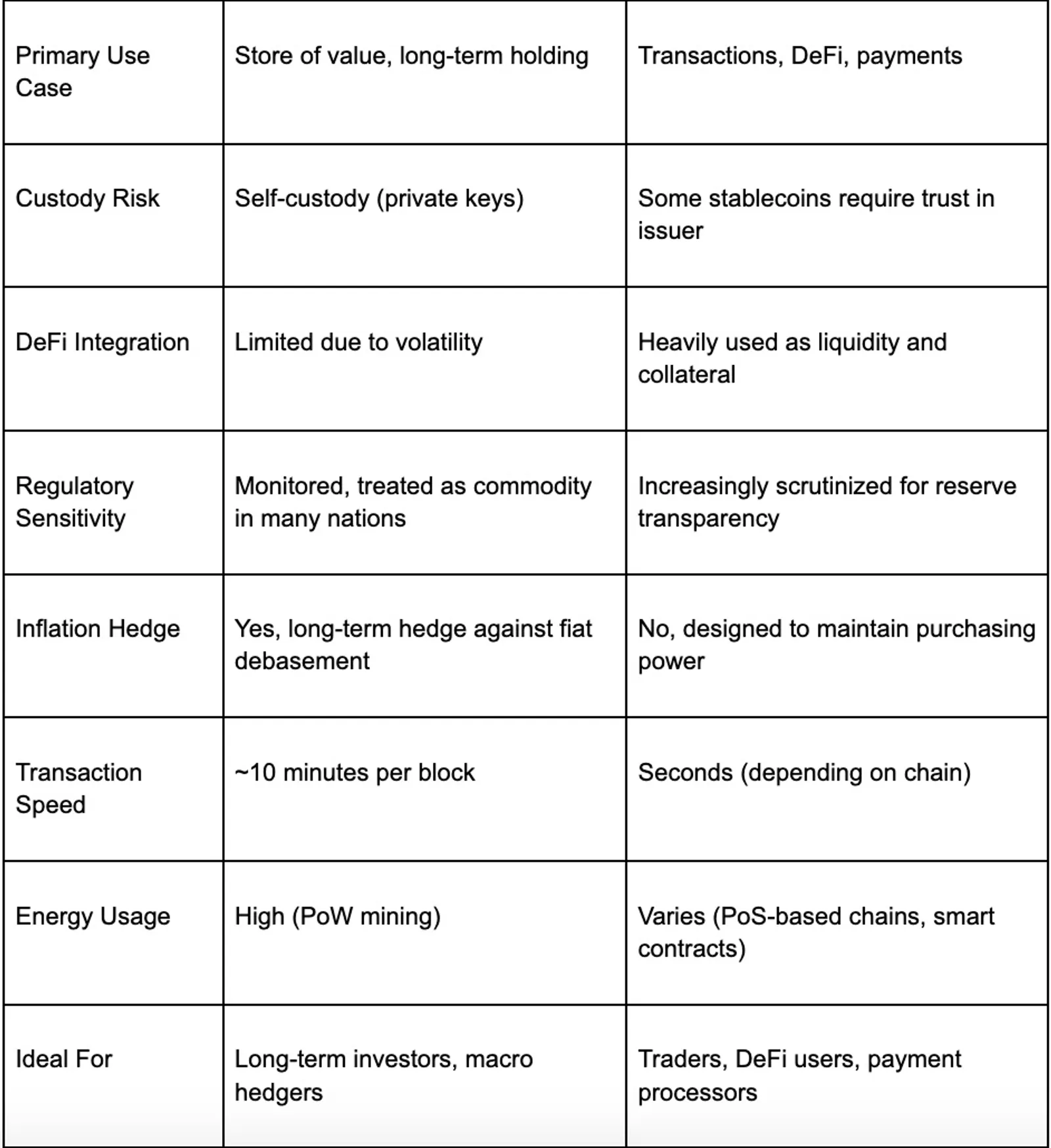 Bitcoin vs Stablecoin: Store of Value vs Stability in the Digital ...